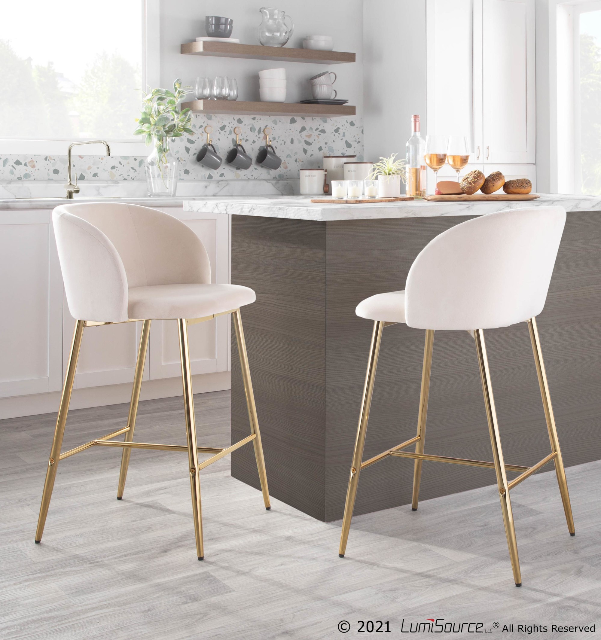 Fran 26" Fixed-height Counter Stool - Set Of 2 - LumiSource - Stylish ...