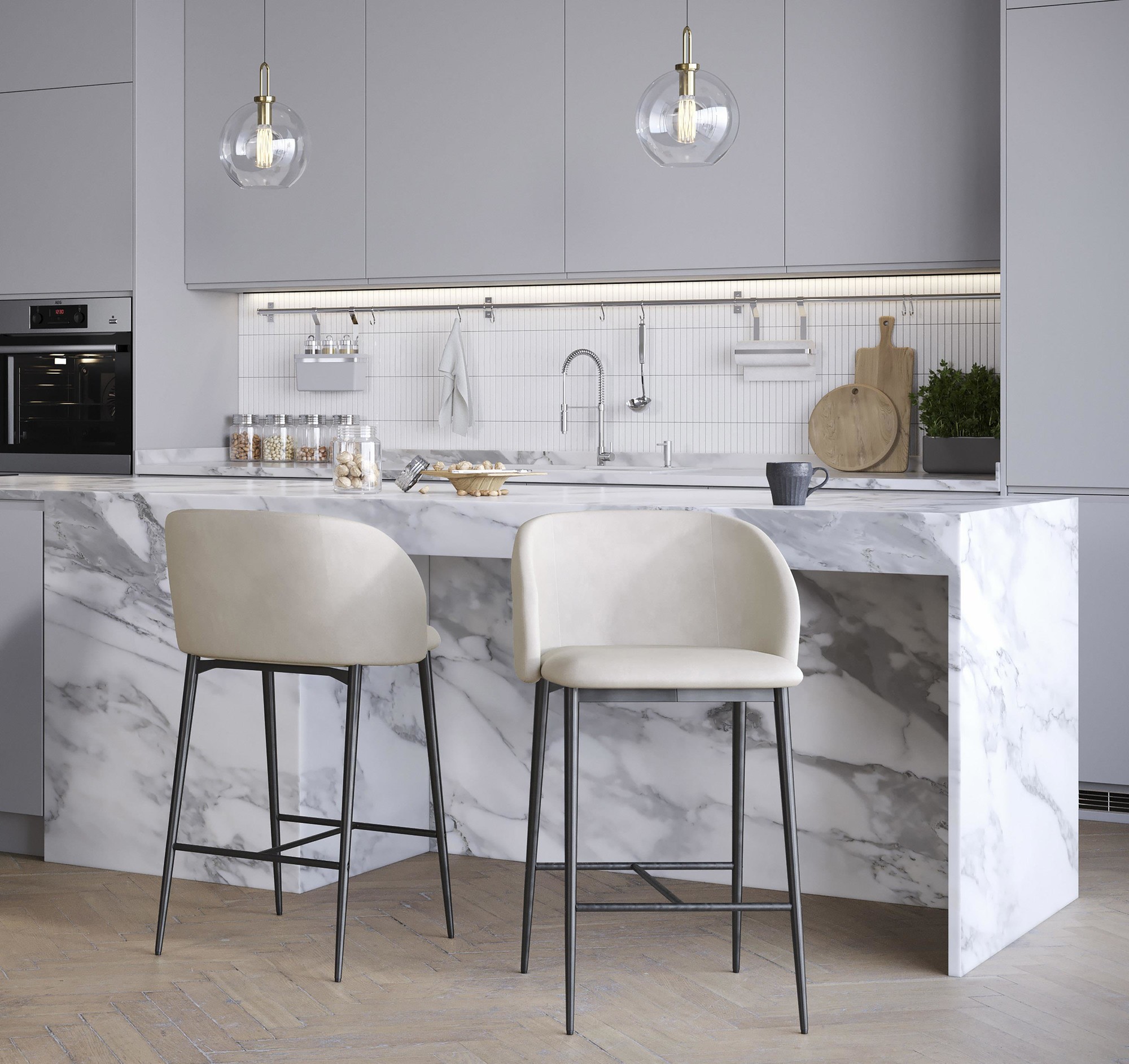 Fran 26" Fixed-height Counter Stool - Set Of 2 - LumiSource - Stylish ...