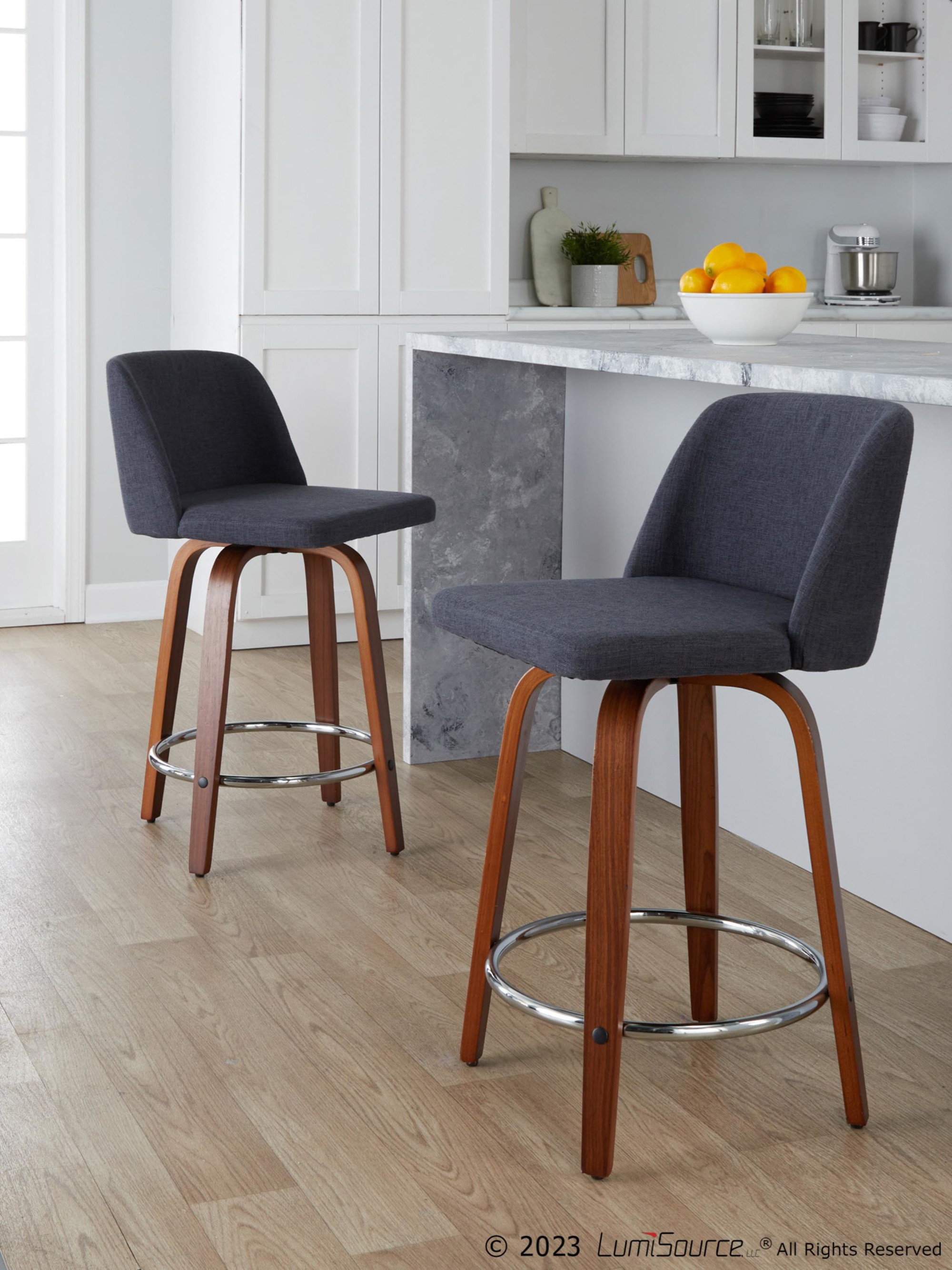 Toriano 24" Fixed-height Counter Stool - Set Of 2 - LumiSource ...