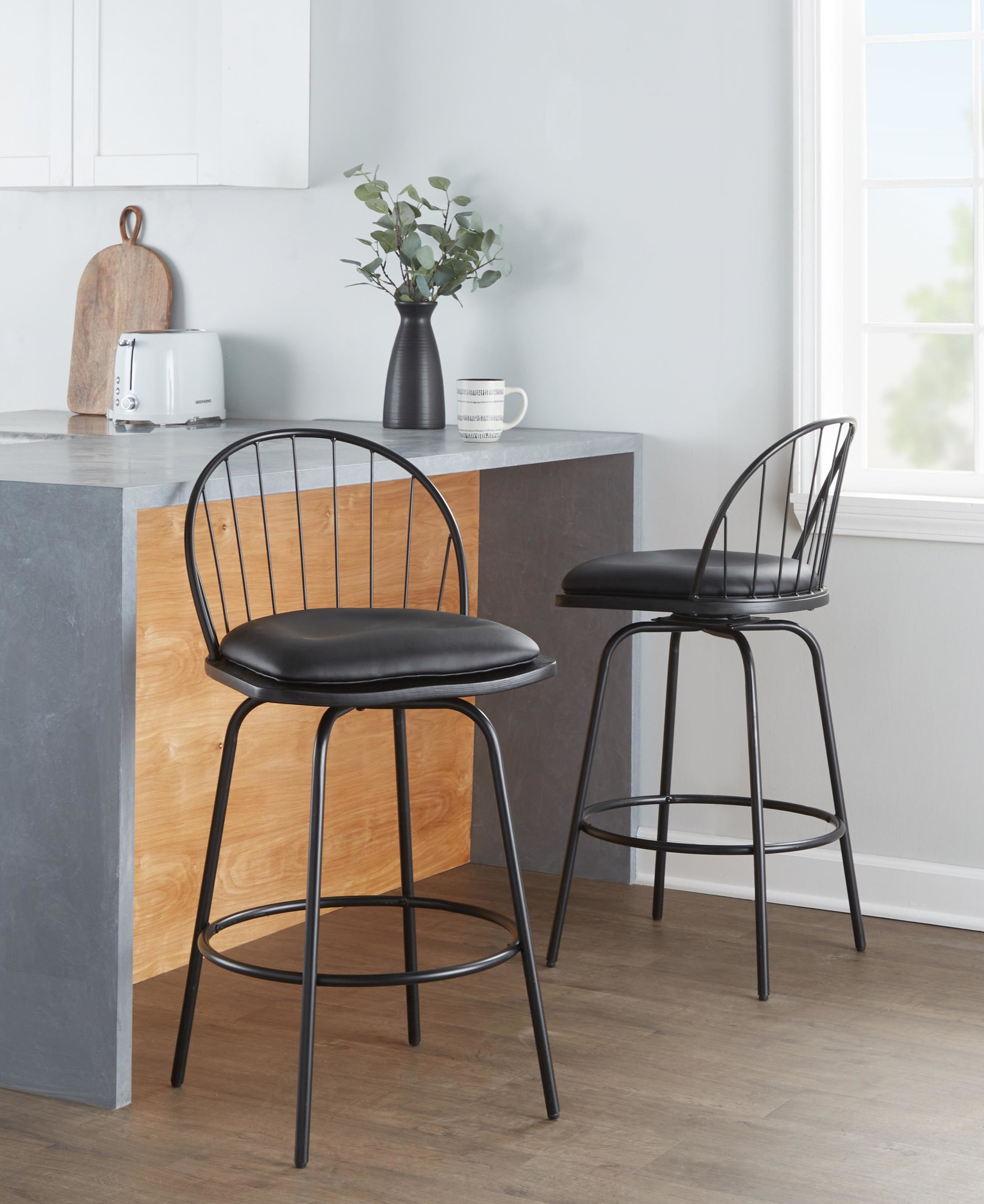 Riley Claire 26" Fixed-height Counter Stool - Set Of 2 - LumiSource ...