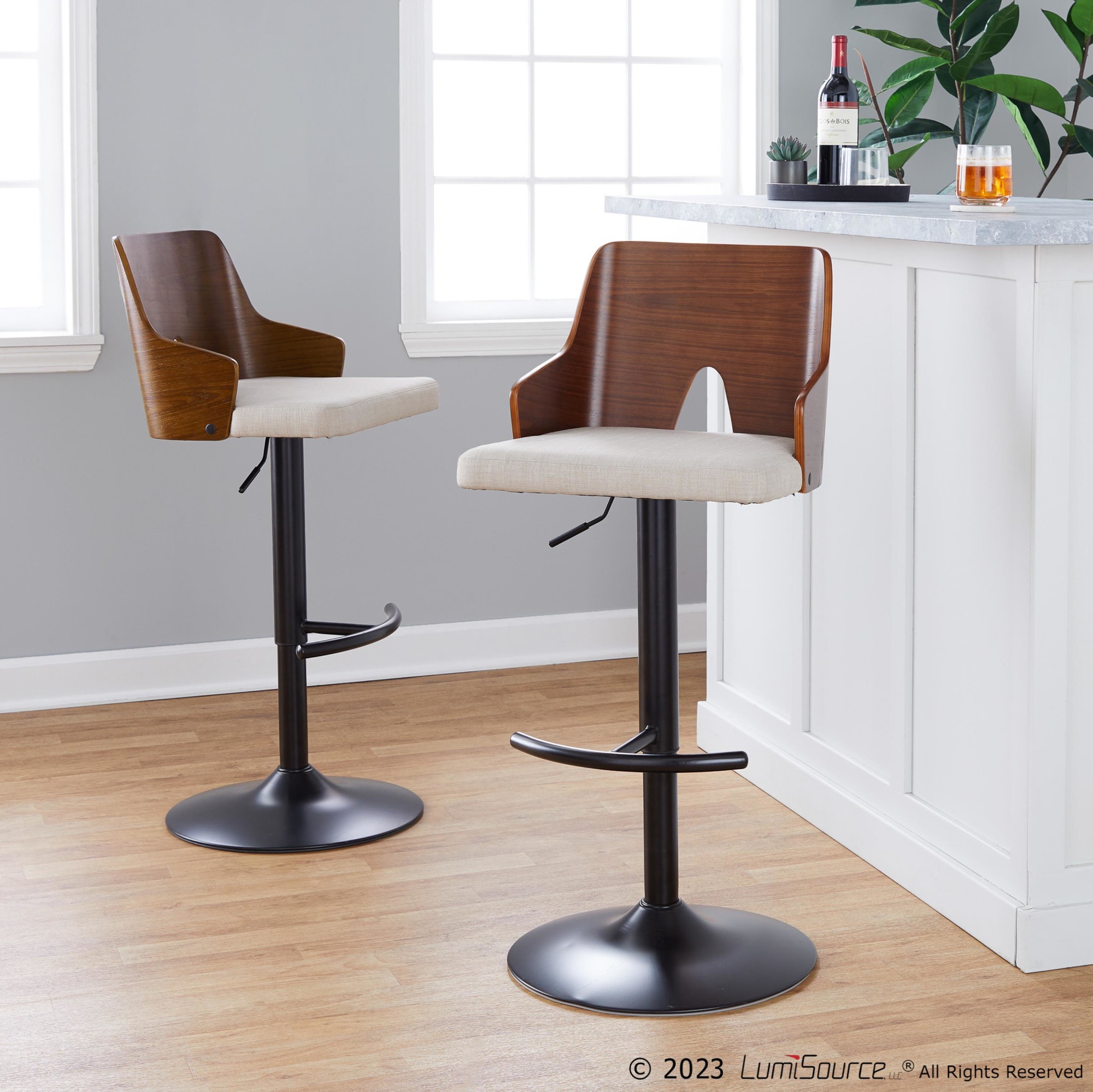 Ariana Adjustable Barstool - Set Of 2 - LumiSource - Stylish Decor at ...