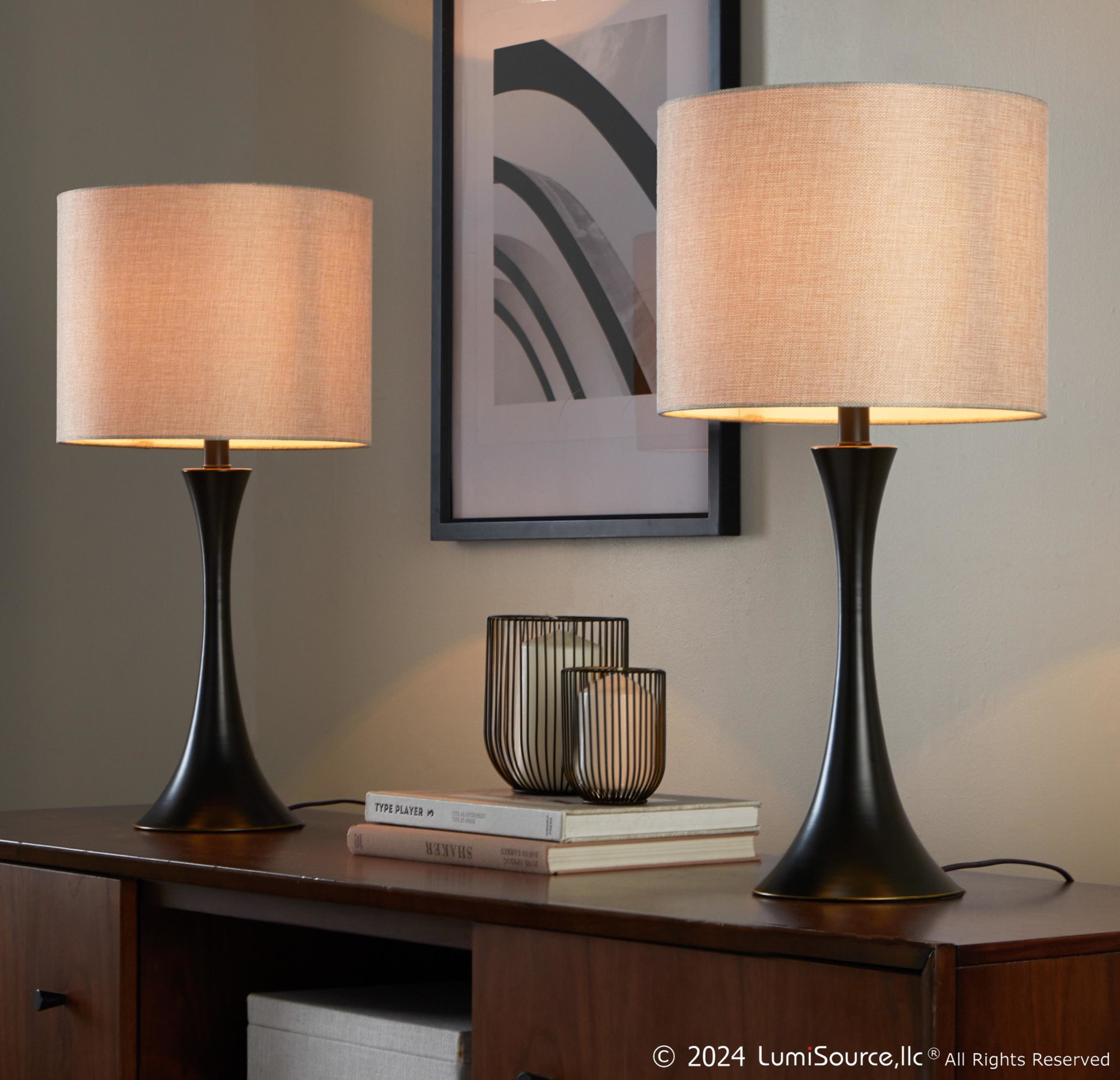 Lenuxe 24" Metal Table Lamp - Set Of 2 - LumiSource - Stylish Decor at ...