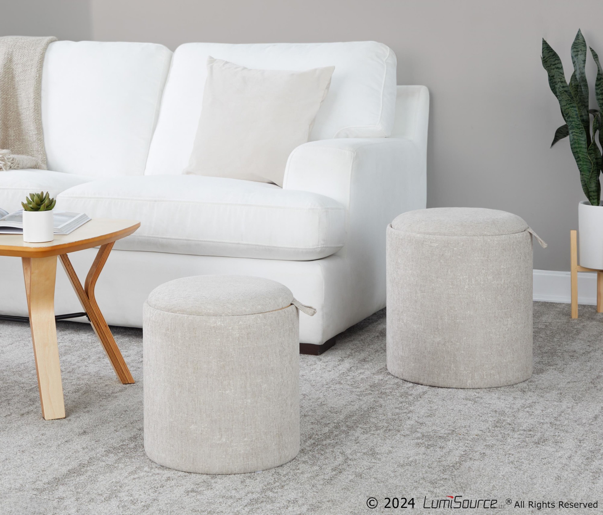 Tray Nesting Ottoman Set - LumiSource - Stylish Decor at Affordable Prices