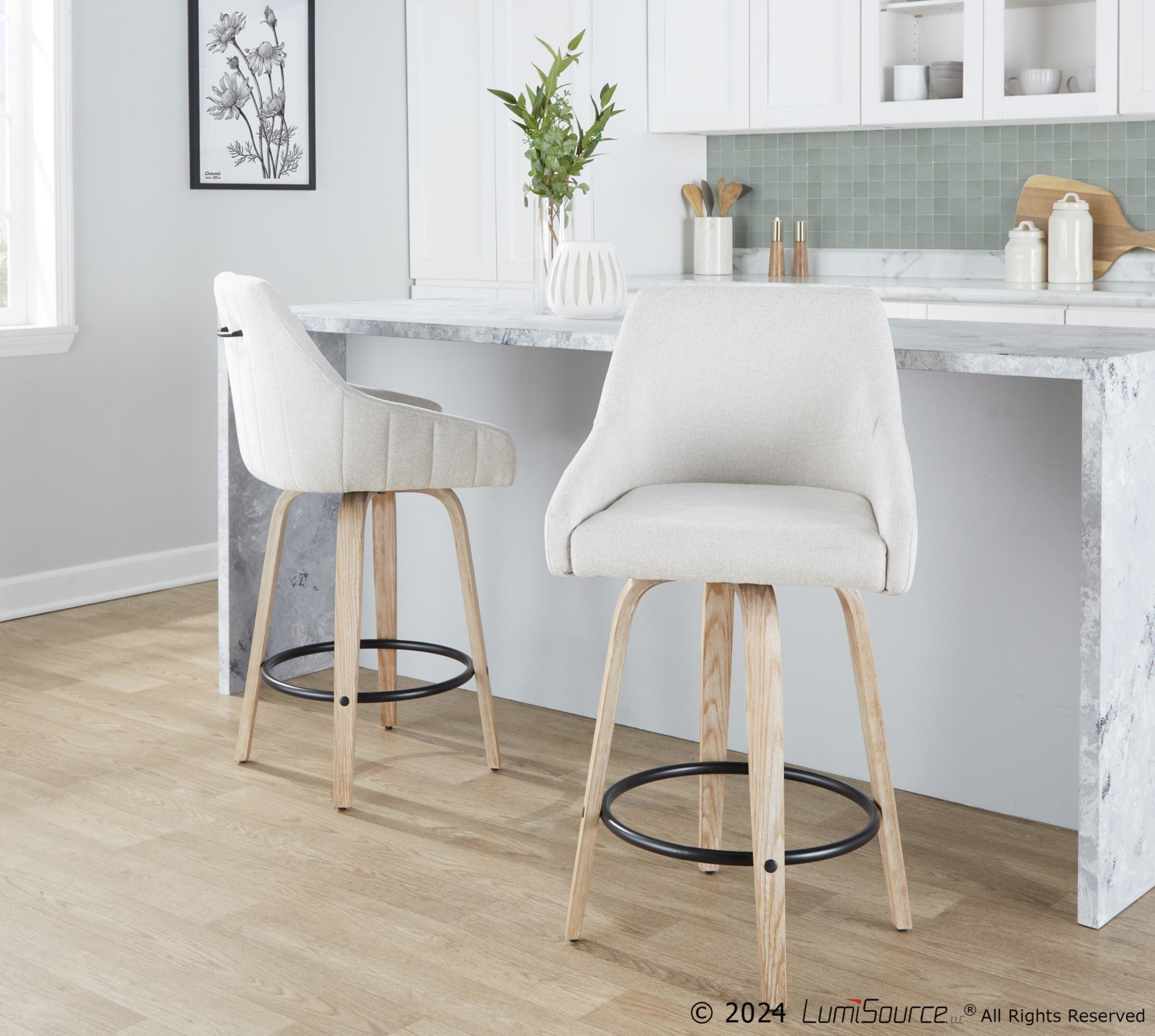 Hannah 26" Fixed-height Counter Stool - Set Of 2 - LumiSource - Stylish ...