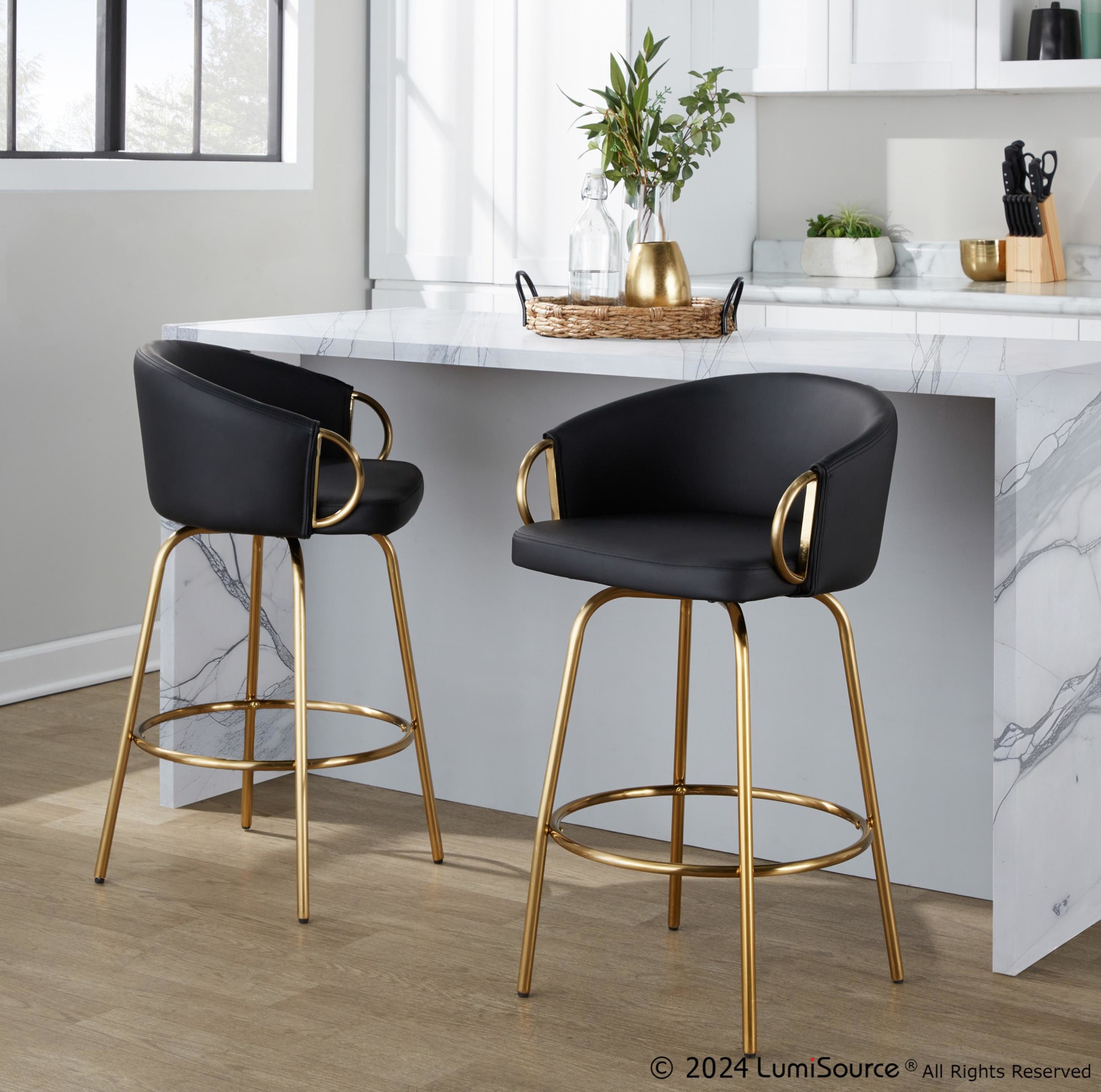 Claire 26" Fixed-height Counter Stool - Set Of 2 - LumiSource - Stylish ...