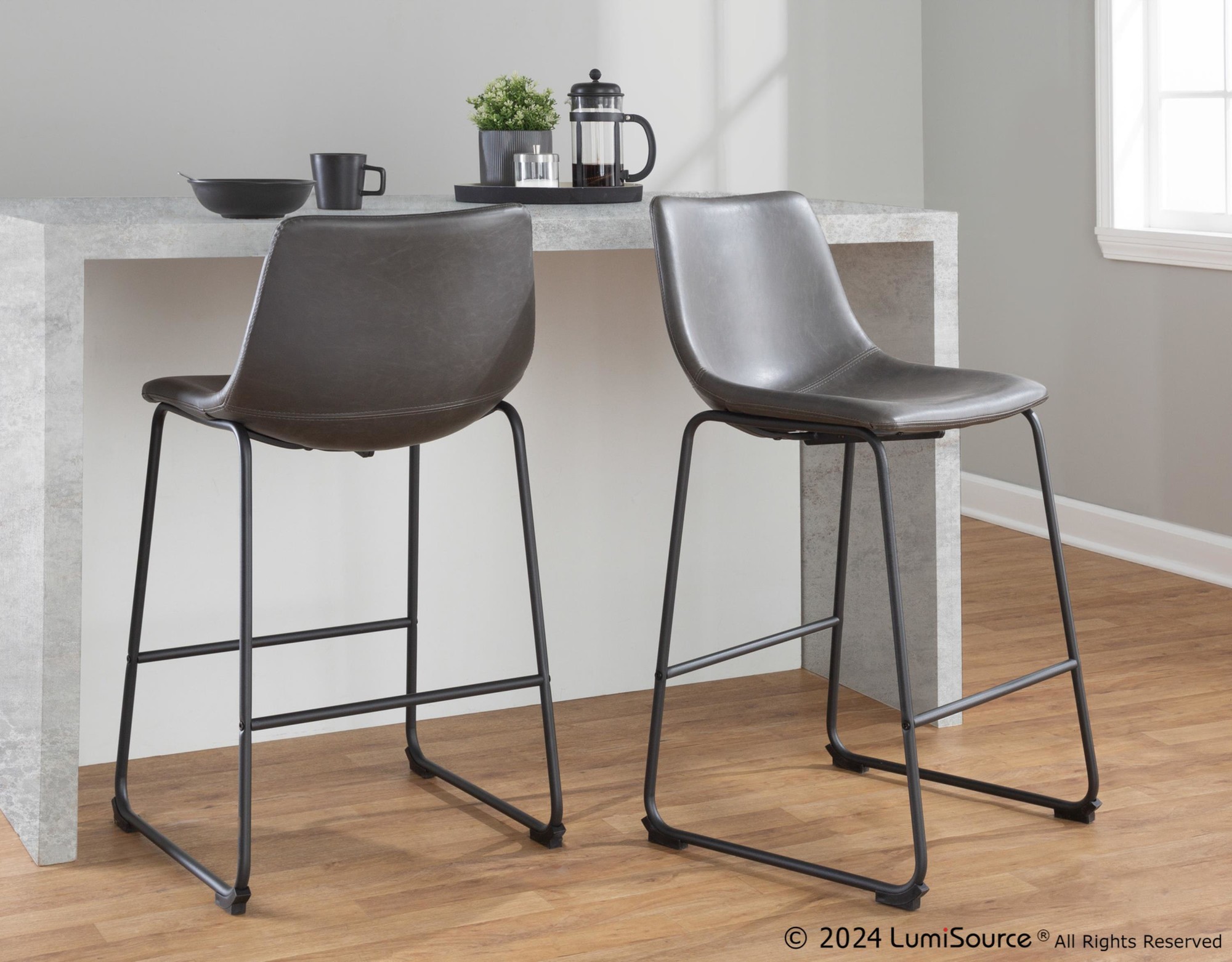 Duke 26" Fixed-height Counter Stool - LumiSource - Stylish Decor at ...