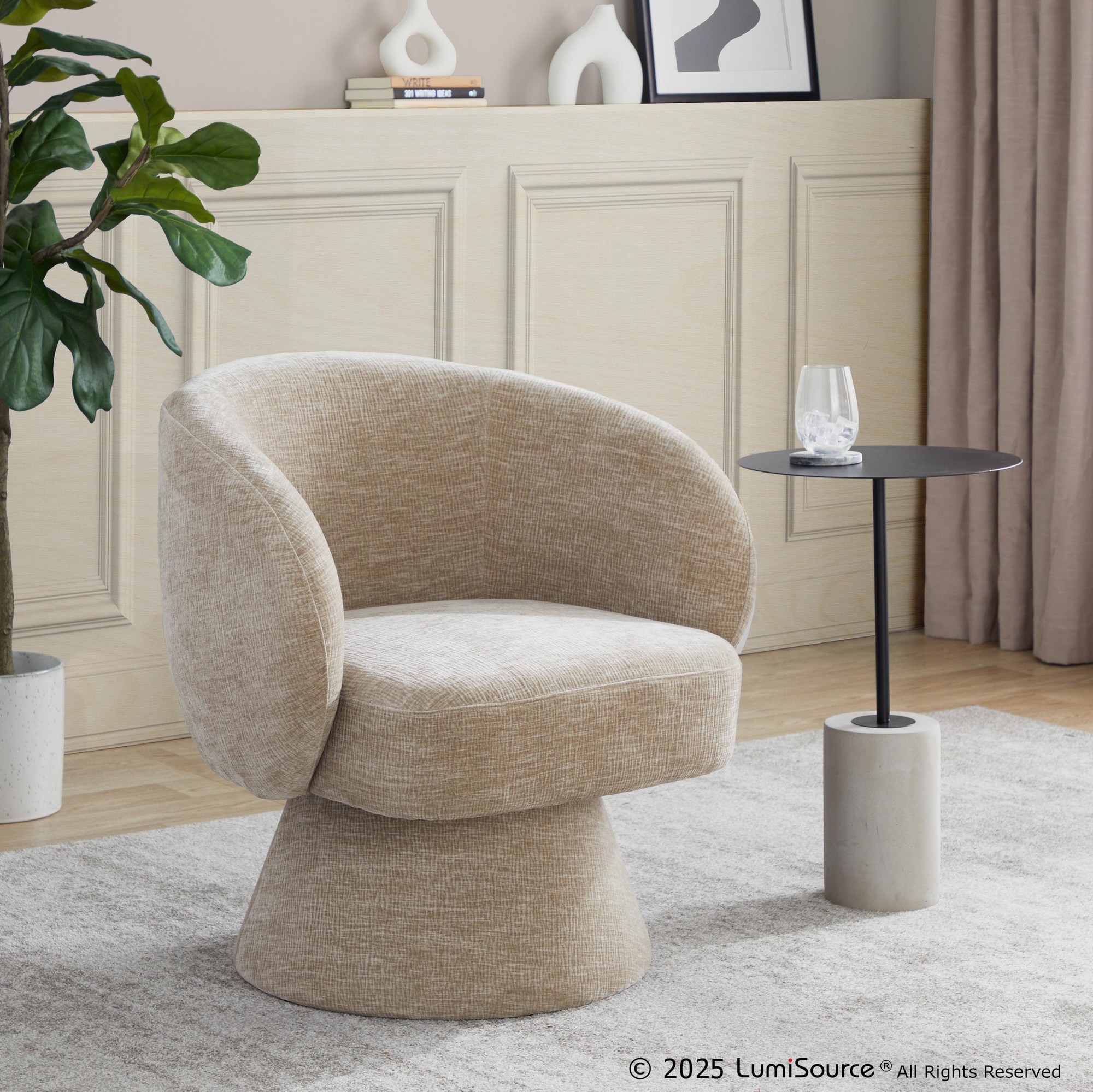 Fran Swivel Accent Chair - LumiSource - Stylish Decor at Affordable Prices