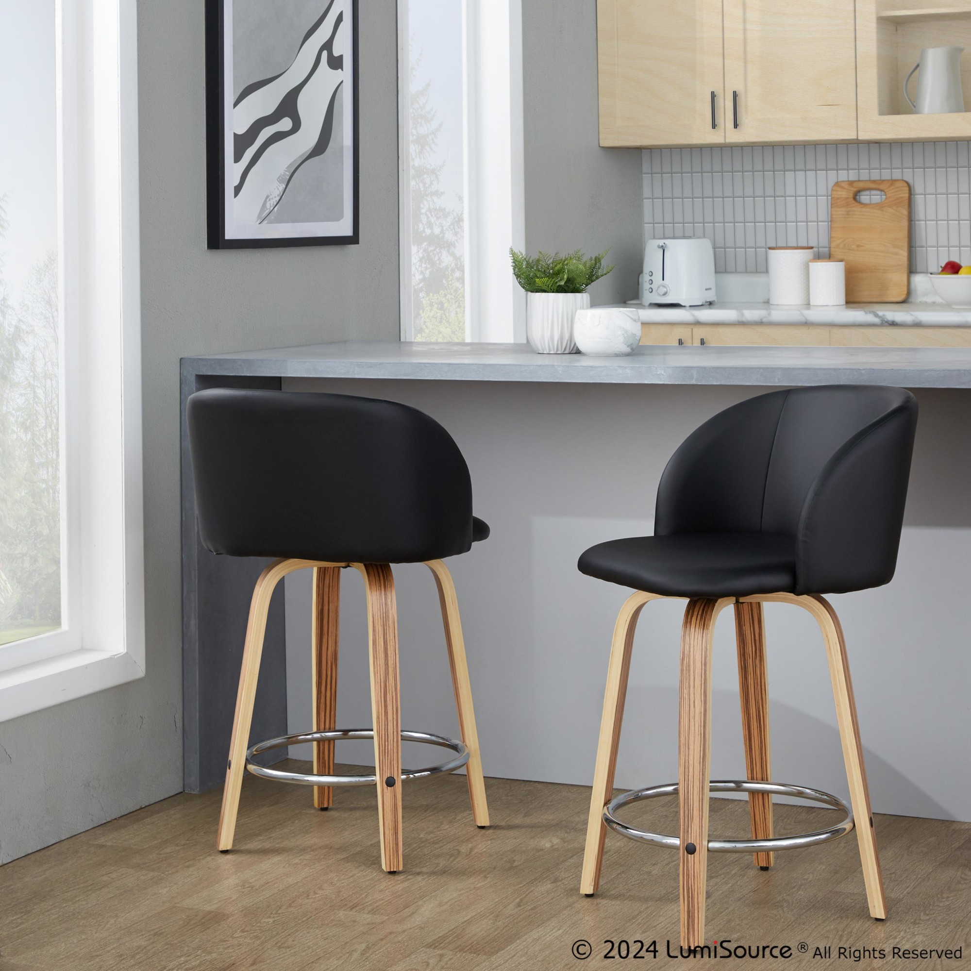 Fran 24" Fixed-height Counter Stool - Set Of 2 - LumiSource - Stylish ...